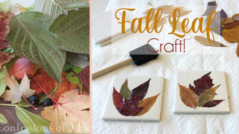 DIY: Homemade Leaf Coaster Craft - Confessions of a Homeschooler
