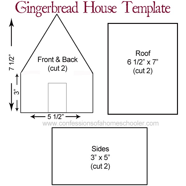 Simple Gingerbread House Template Printable Printable Templates