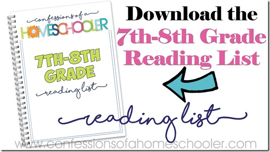 7th 8th Grade Reading List Confessions Of A Homeschooler 7th 8th Grade Reading List Confessions Of A Homeschooler
