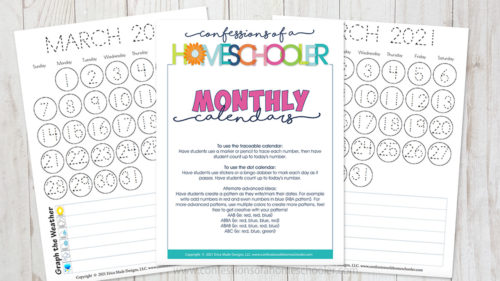 March 2021 Printable Monthly Calendars - Confessions of a Homeschooler