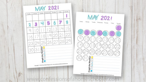 May 2021 Printable Calendars - Confessions of a Homeschooler