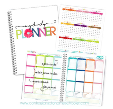 2022 Daily Planner - Confessions of a Homeschooler