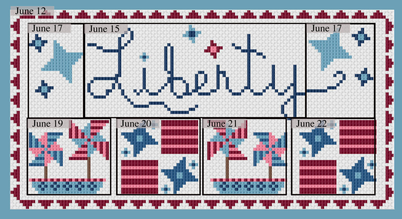 Liberty Cross Stitch Pattern - Confessions of a Homeschooler